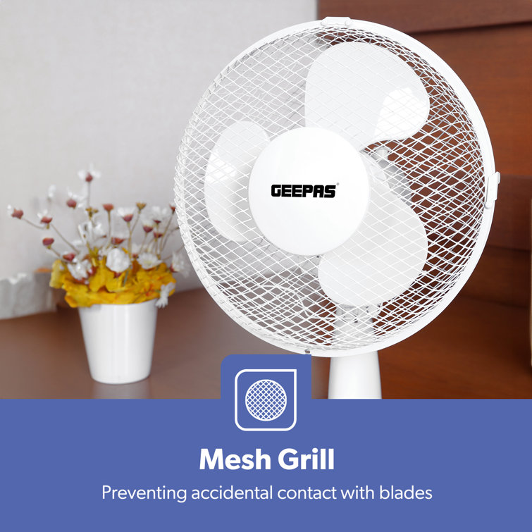 Geepas 9 Inch Table Fan 25W Electric Portable Desktop Cooling Fan Wayfair.ie